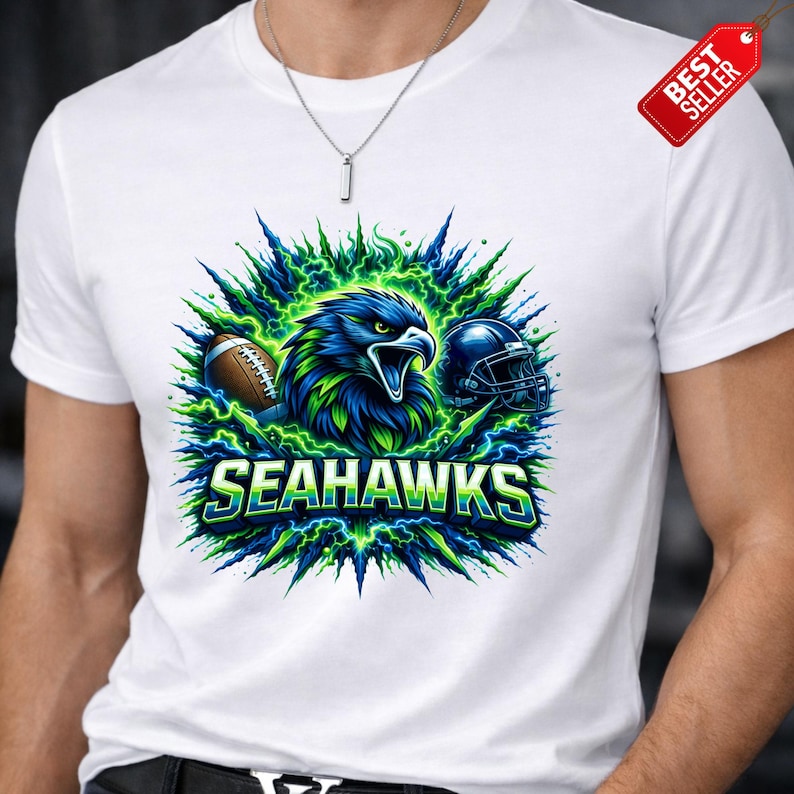 Seahawks Football Sublimation PNG | Glitter Sports Design | Game Day ...