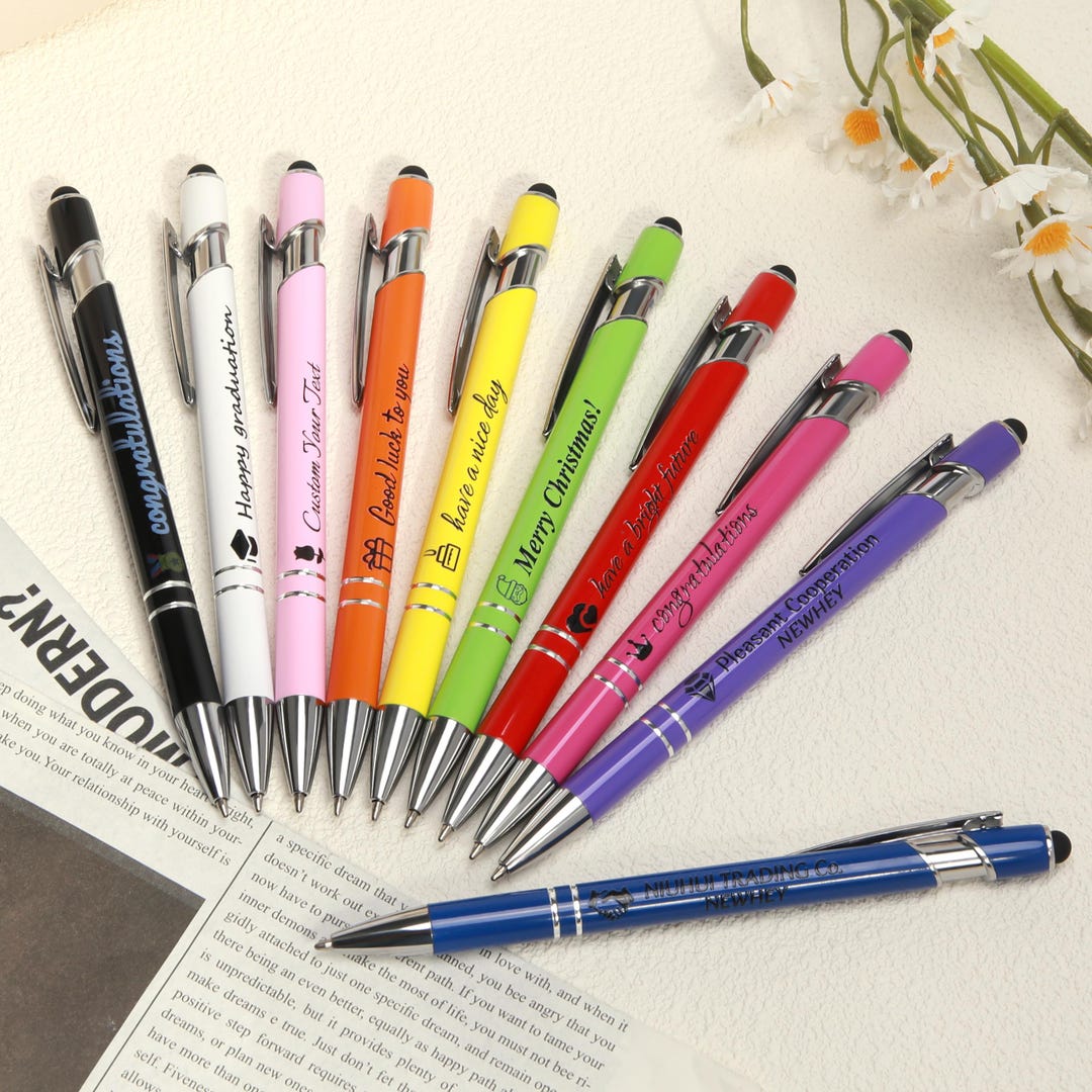 Personalized Ballpoint Pens With Stylus Tips, Personalized Wedding Pens ...