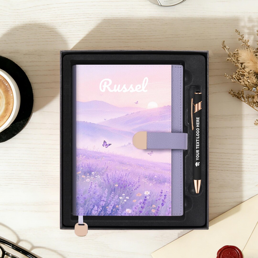 A5 Notebook Gift Set With Stylus, Engraved Text/image Custom Journal ...