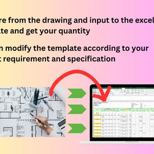 Customizable Quantity Takeoff Excel Template for Builders (digital ...