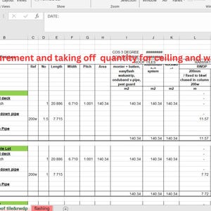 Customizable Quantity Takeoff Excel Template for Builders (digital ...