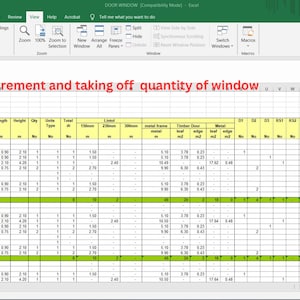 Customizable Quantity Takeoff Excel Template for Builders (digital ...