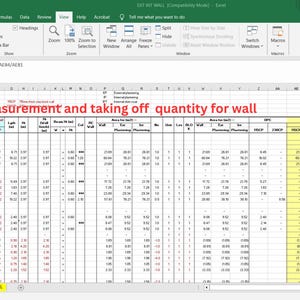 Customizable Quantity Takeoff Excel Template for Builders (digital ...