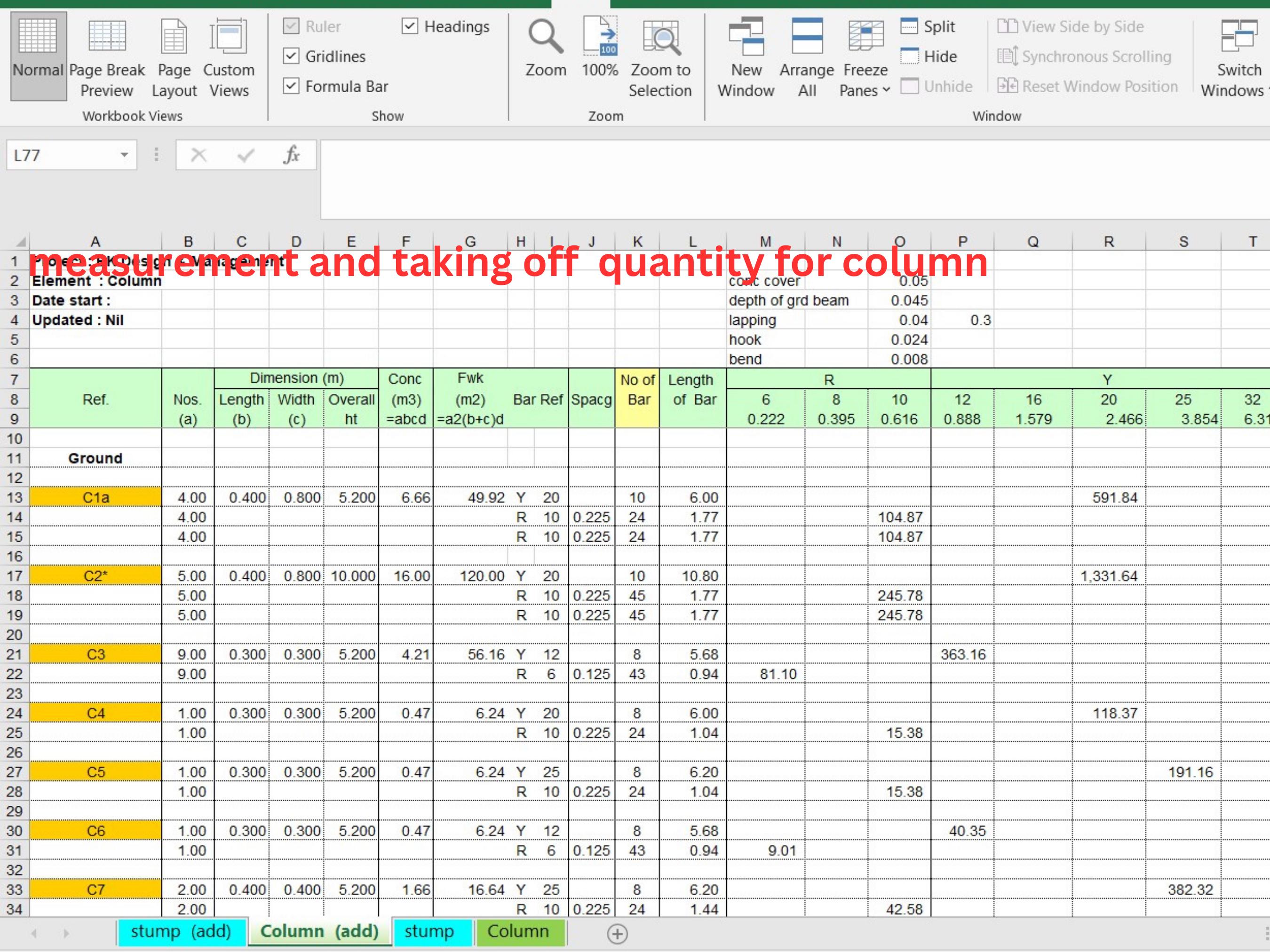 Customizable Quantity Takeoff Excel Template for Builders (digital ...