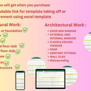Customizable Quantity Takeoff Excel Template for Builders (digital ...