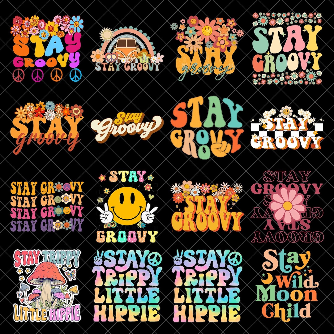 Retro Stay Groovy PNG Bundle, Stay Groovy Png, Groovy Png, Groovy ...