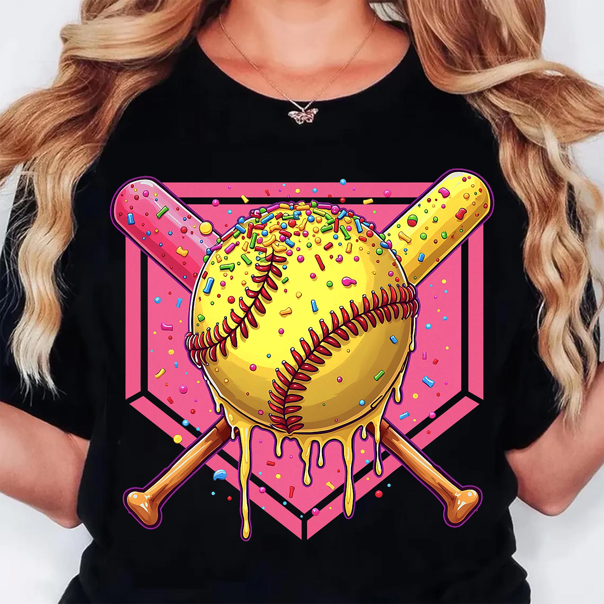 Softball Home Plate Ice Cream Drip PNG, Softball Sport Team Png ...