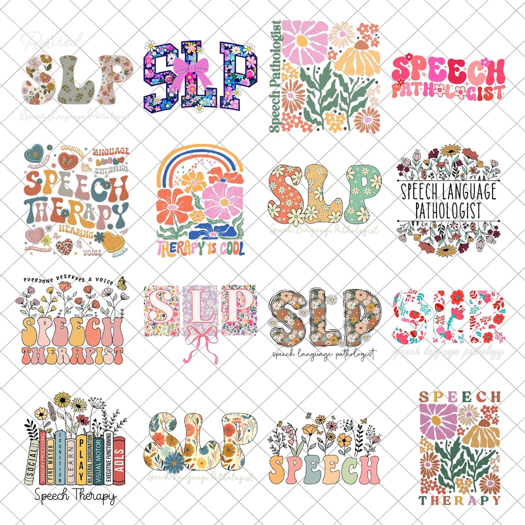 Speech Therapy Png Bundle, Speech Language Pathologist Work Png ...