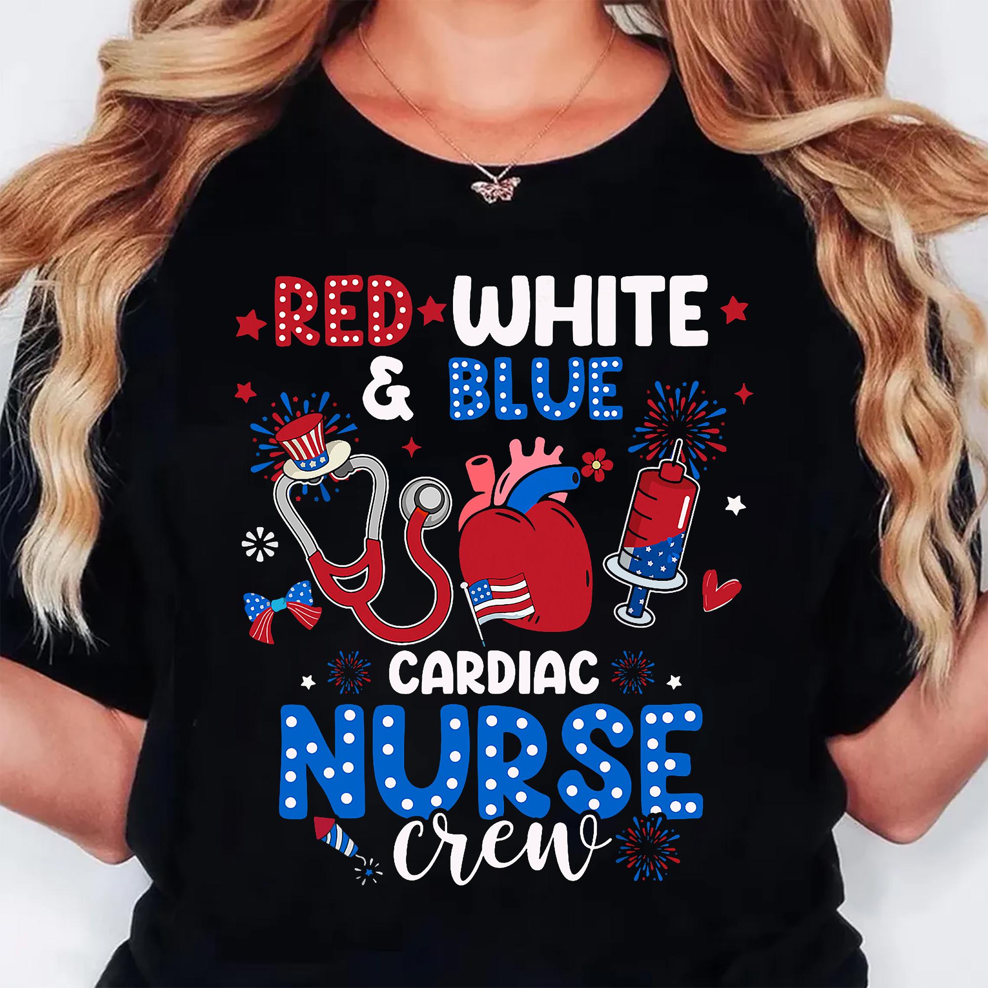 Red White Blue Cardiac Crew Cardiology Cath Lab 4th of July Png Bundle ...