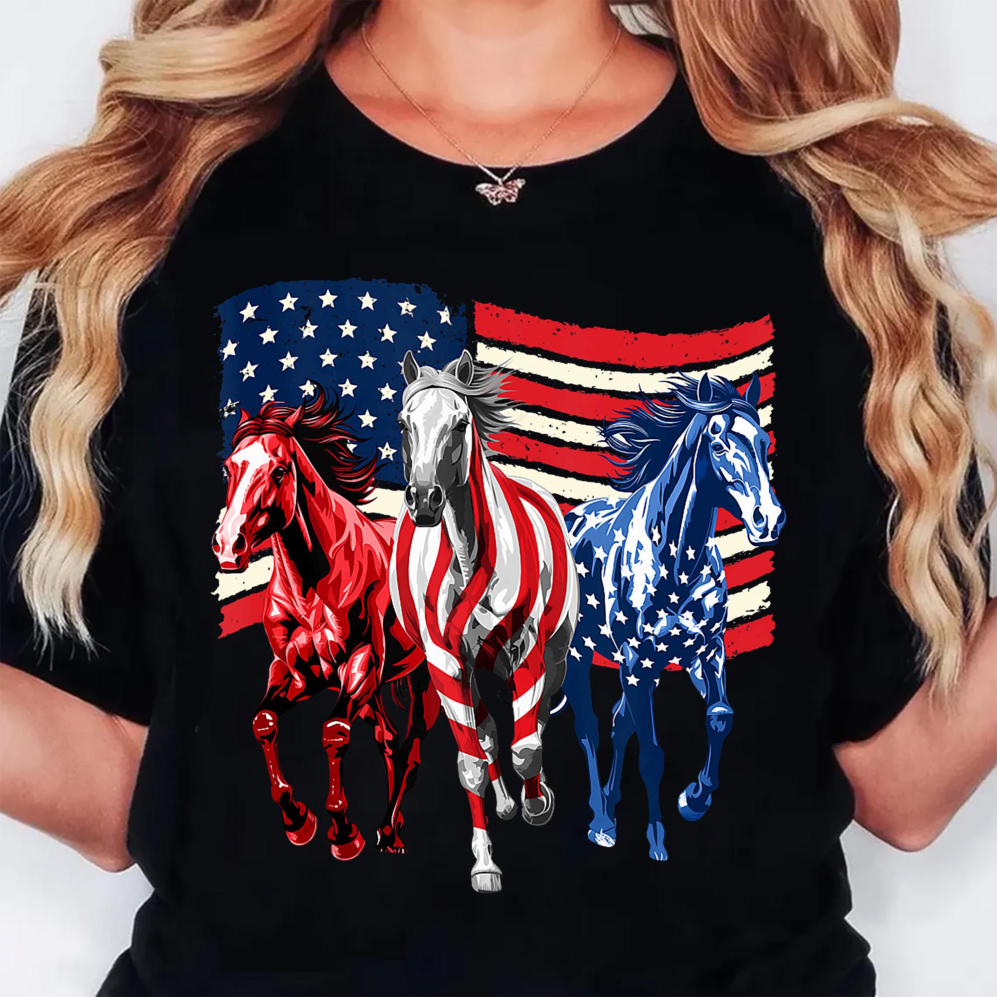 Horse American Flag PNG Bundle, Patriotic Horse Sublimation Design, 4th ...