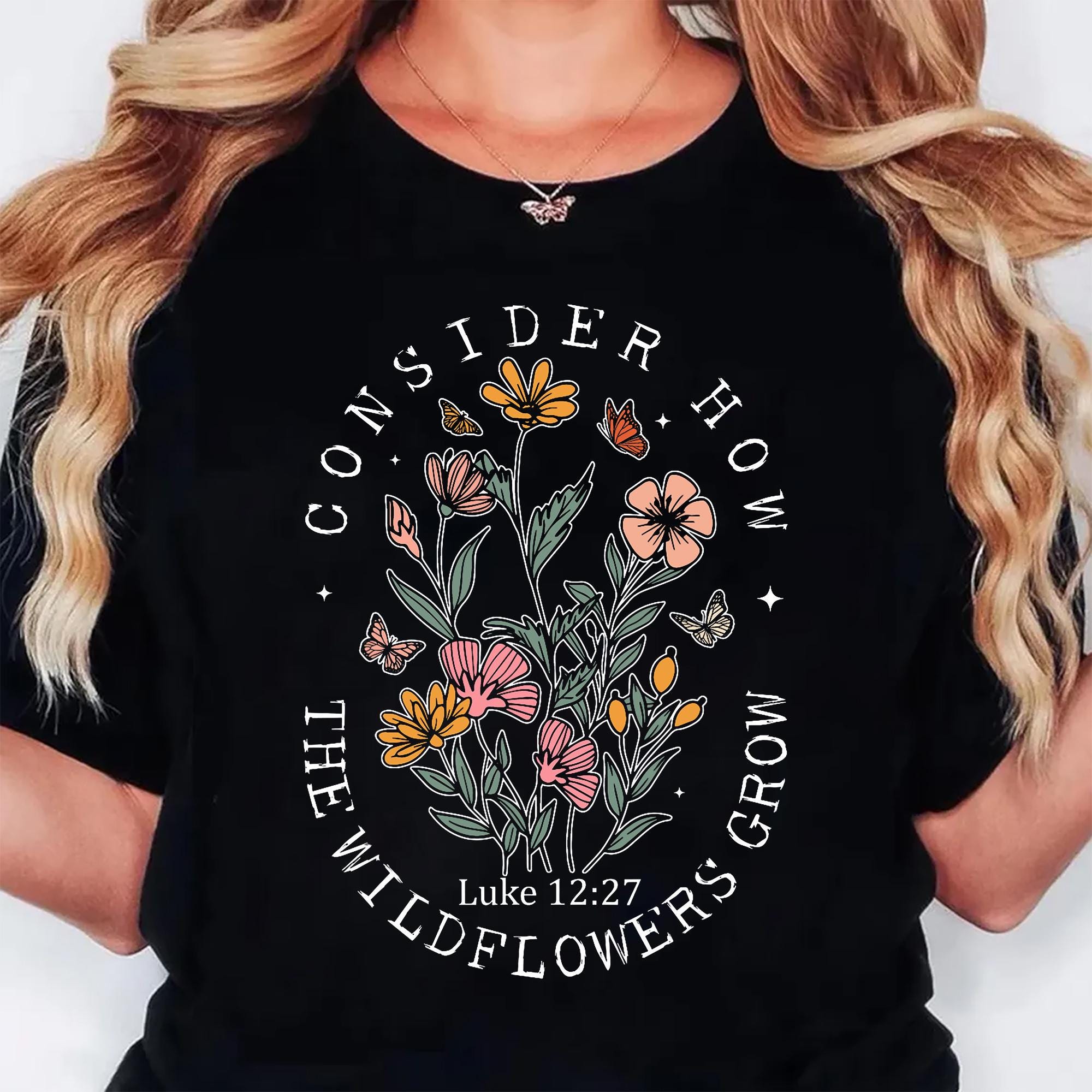 Wildflower Bible Verse PNG - Consider How the Wildflowers Grow Luke 12: ...