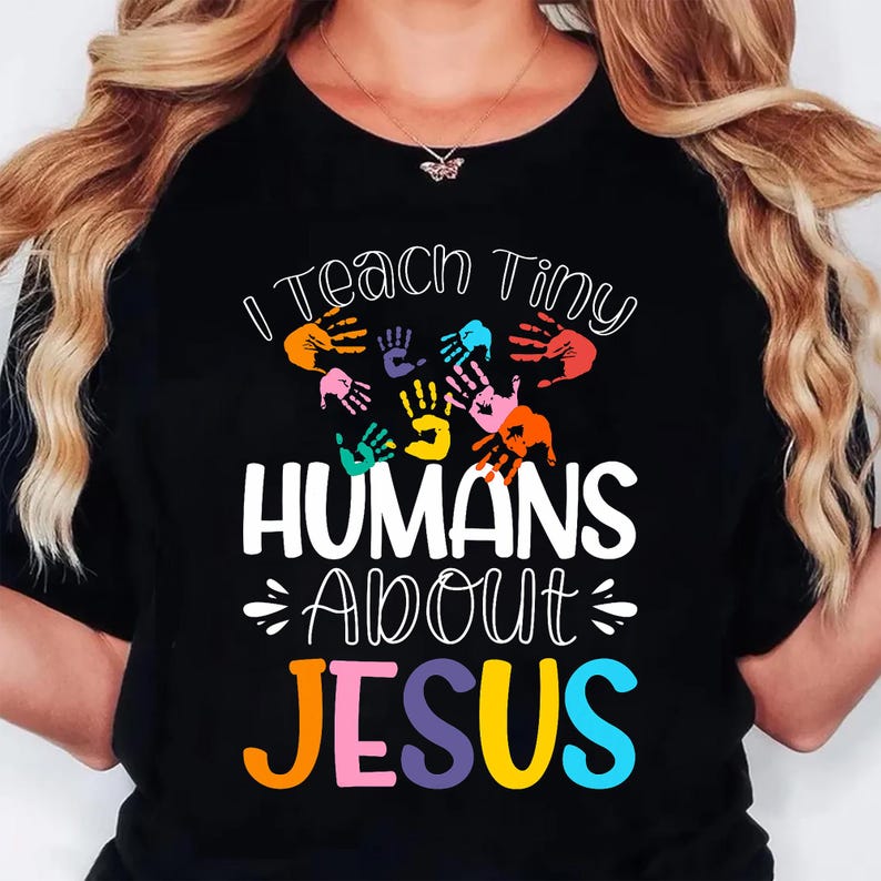 I Teach Tiny Humans About Jesus PNG Bundle, Christian Teacher ...