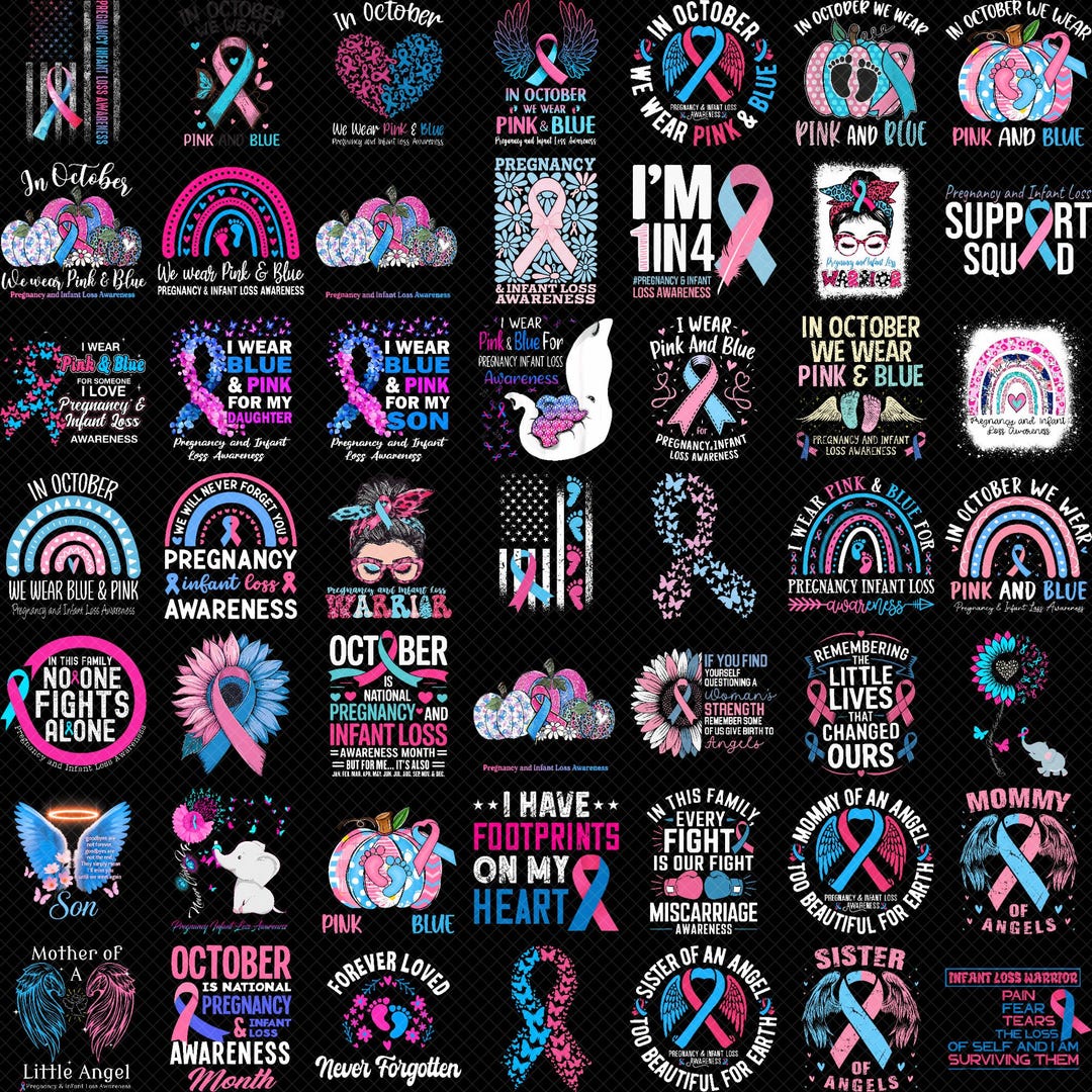 We Wear Pink and Blue for Pregnancy and Infant Loss Awareness Rainbow ...