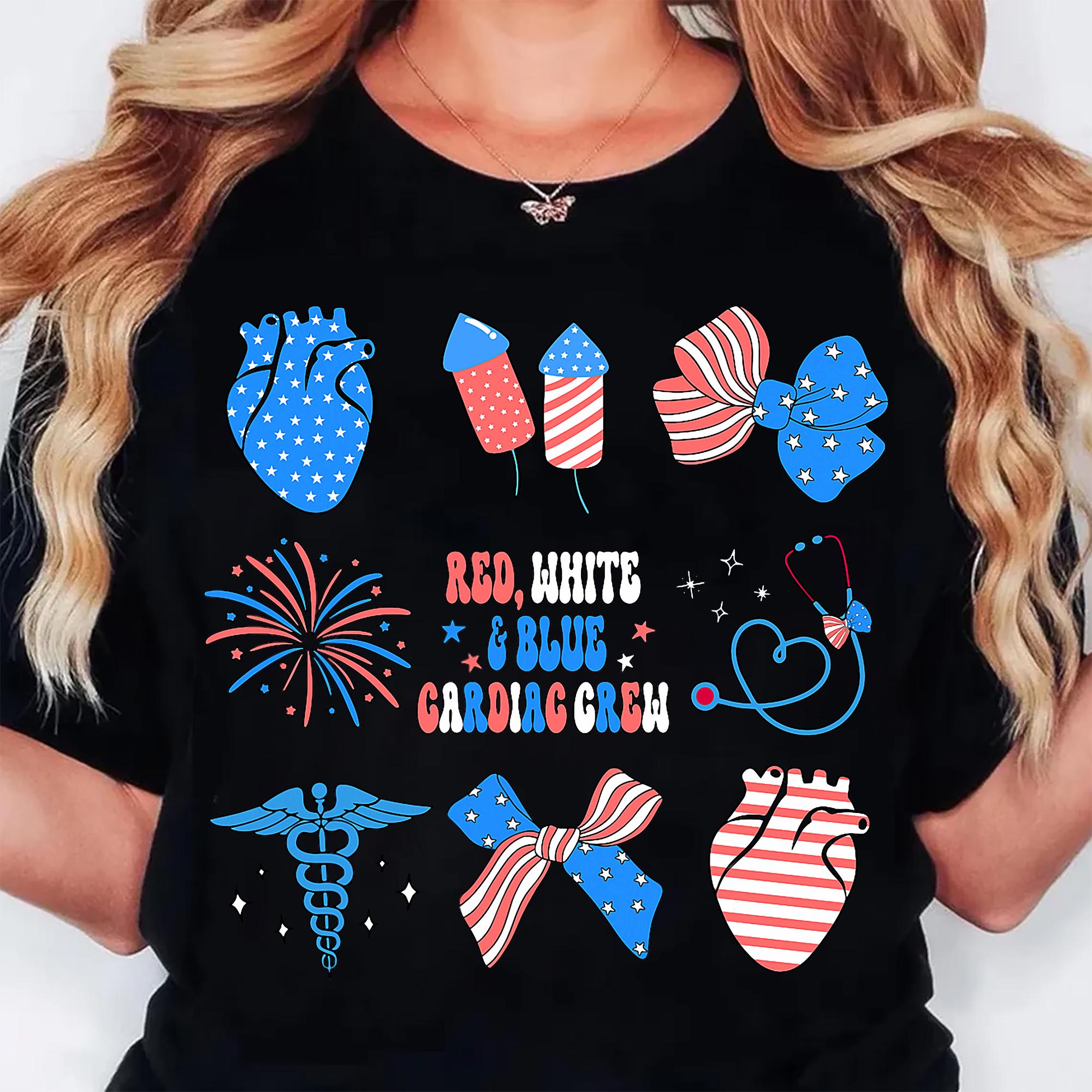 Red White Blue Cardiac Crew Cardiology Cath Lab 4th of July Png Bundle ...