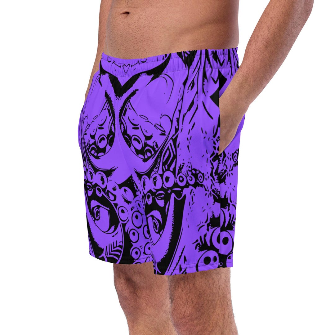 The Purple Kraken Men's Swim Shorts | Recycled Swim Trunks | Tentacle ...
