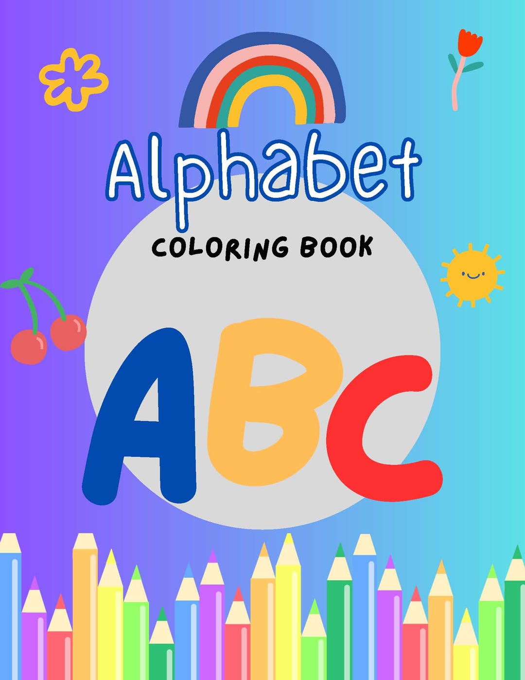 Alphabet Coloring Book, Printable A-Z Coloring Pages for Kids, Fun ...