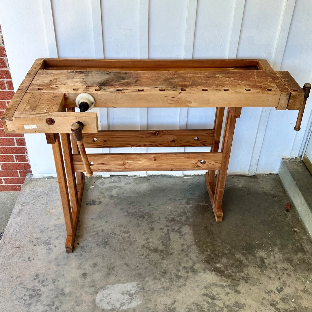 Vintage Antique Sjobergs Wooden Workbench - Sweden - Etsy