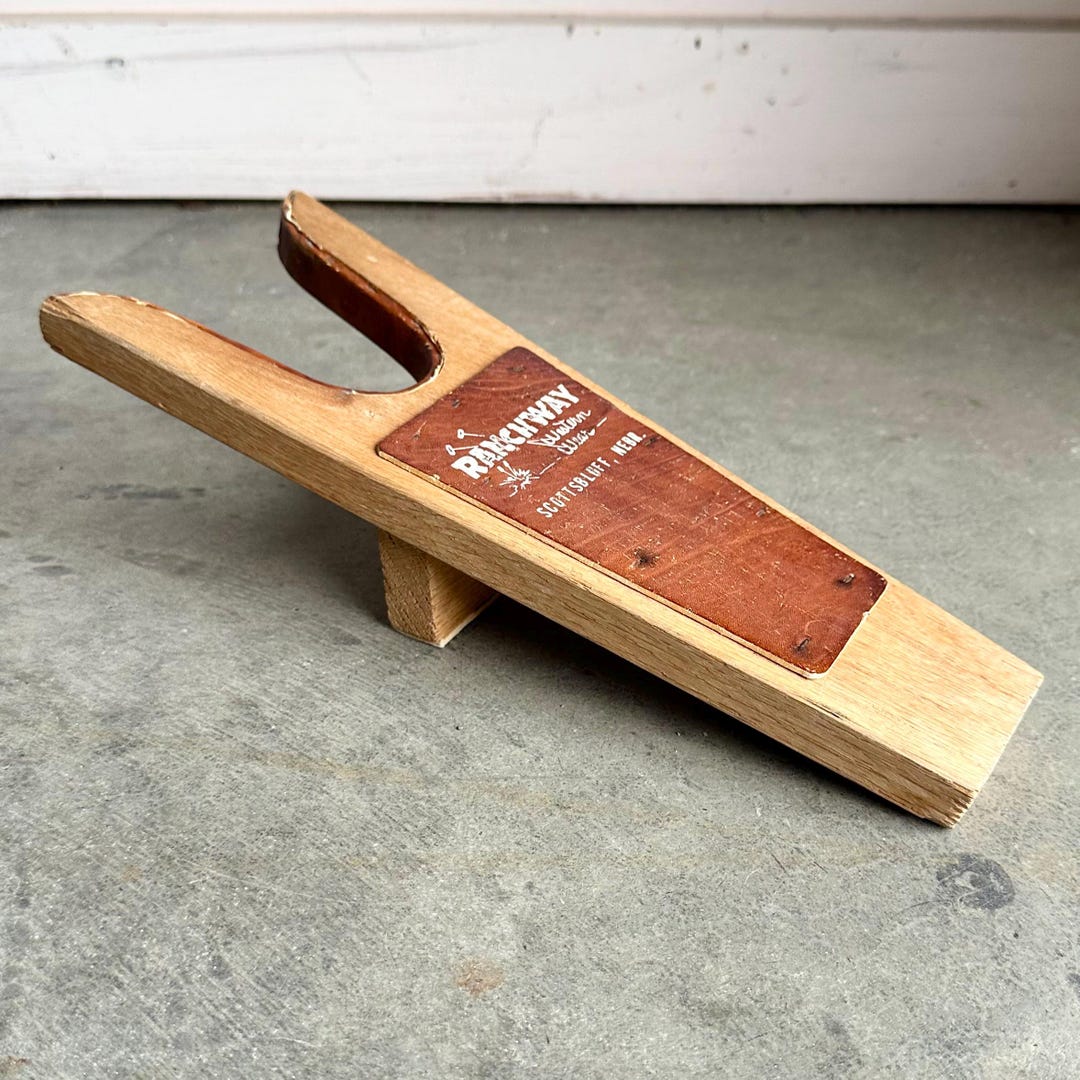 Vintage Solid Brass Longhorn Boot Jack - Etsy