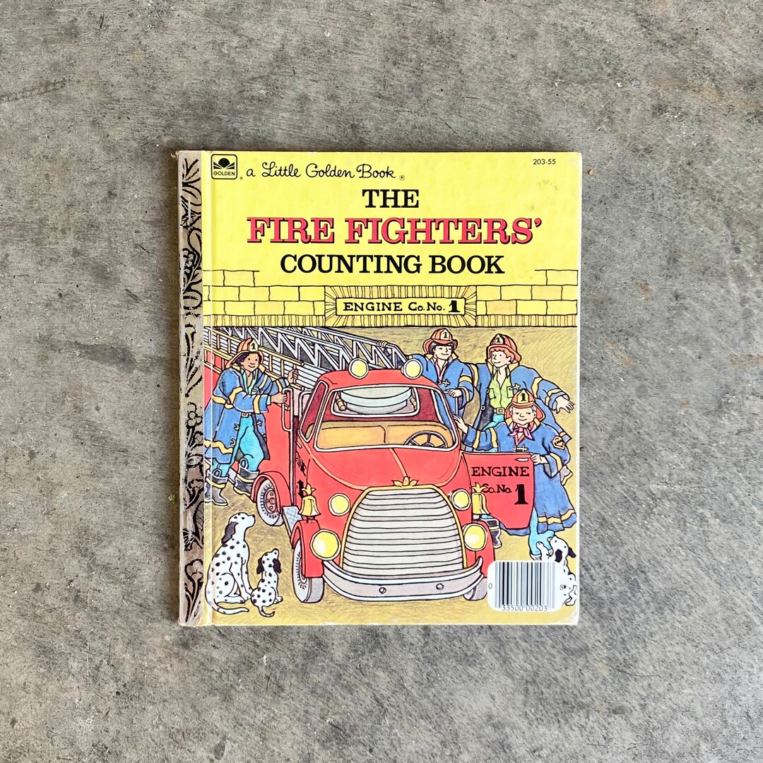 Vintage Little Golden Book the Firefighters Counting Book 1983 - Etsy