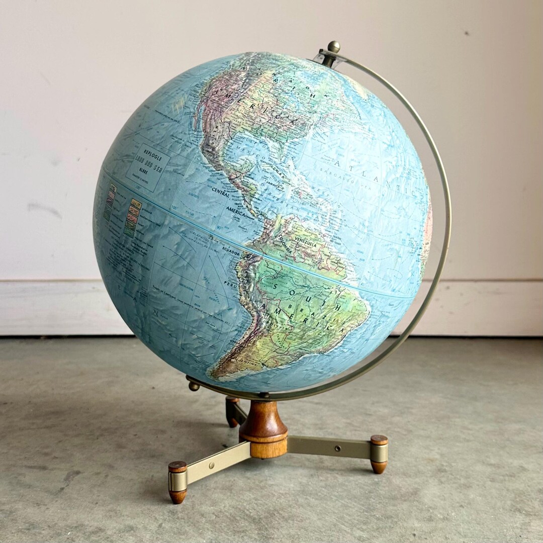Vintage Replogle 12 Inch Globe Made in USA - Etsy