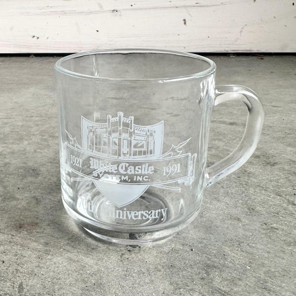 Vintage White Castle Coffee Cup - Etsy
