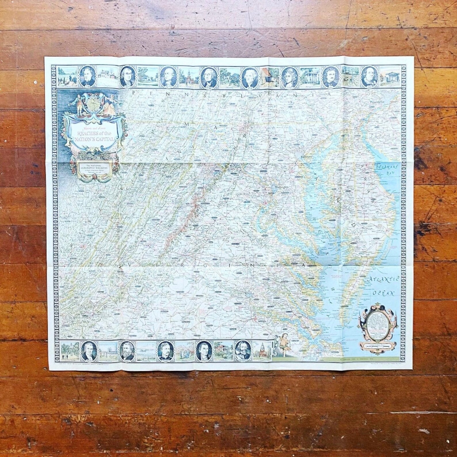 Vintage 1938 National Geographic Map Washington DC | Etsy