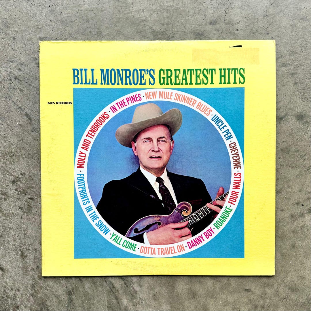 Bill Monroe Vinyl Record - Greatest Hits - 1968 - Etsy