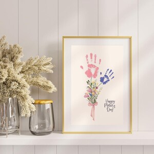 Mother's Day Flower - Handprint Hand Art Craft for Mom or Grandma, Kids ...