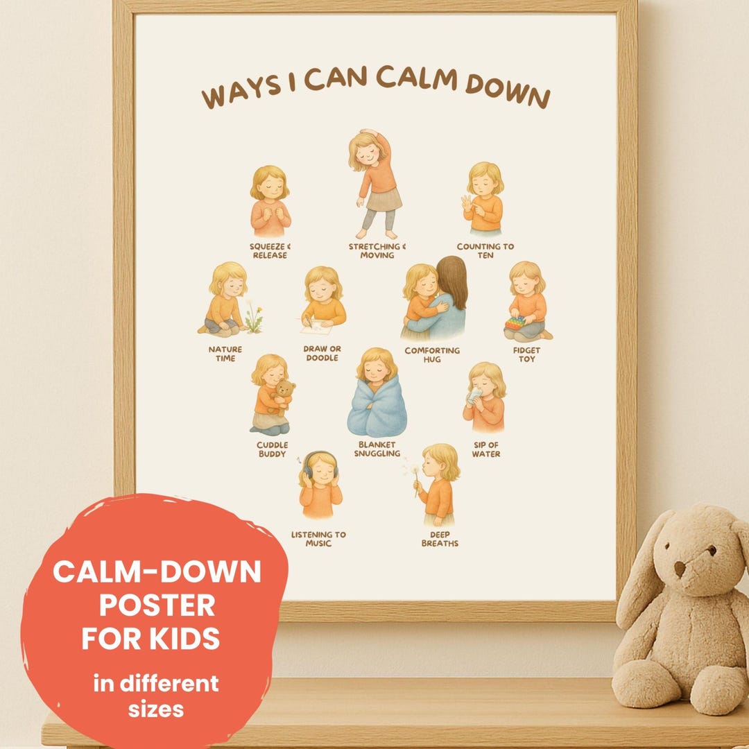 Printable Calm Down Poster for Kids – Mindful Parenting Tools ...