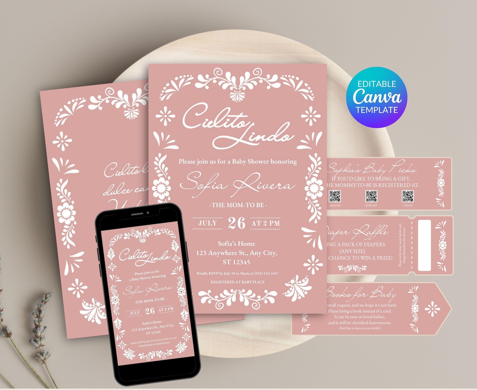 Cielito Lindo Invitation for Baby Shower, Mexican Baby Shower Invite ...