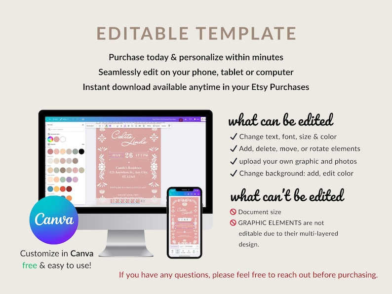 Cielito Lindo Mexican Baby Shower Invitation | Canva Template | Custom ...