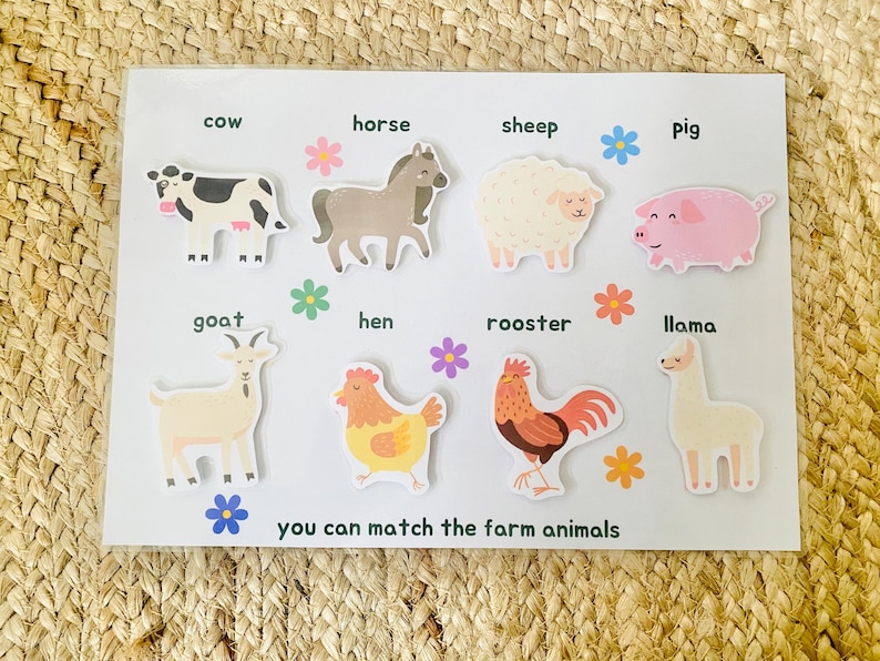 Farm Animal Matching Activity Printable | Toddler & Preschool Learning ...