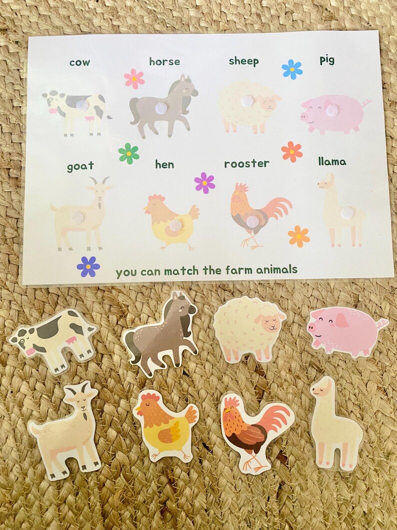 Farm Animal Matching Activity Printable | Toddler & Preschool Learning ...