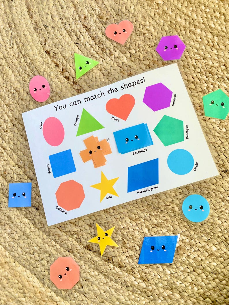 Shape Matching Activity, Toddlers Printable Shape Matching, Preschool ...
