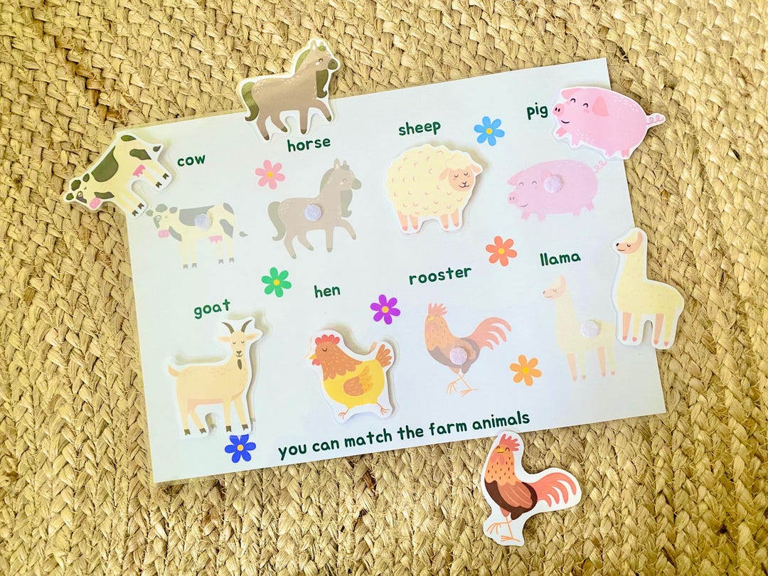Farm Animal Matching Activity Printable | Toddler & Preschool Learning ...