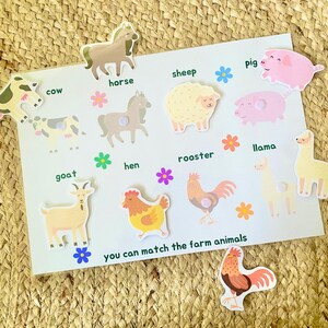 Farm Animal Matching Activity Printable | Toddler & Preschool Learning ...