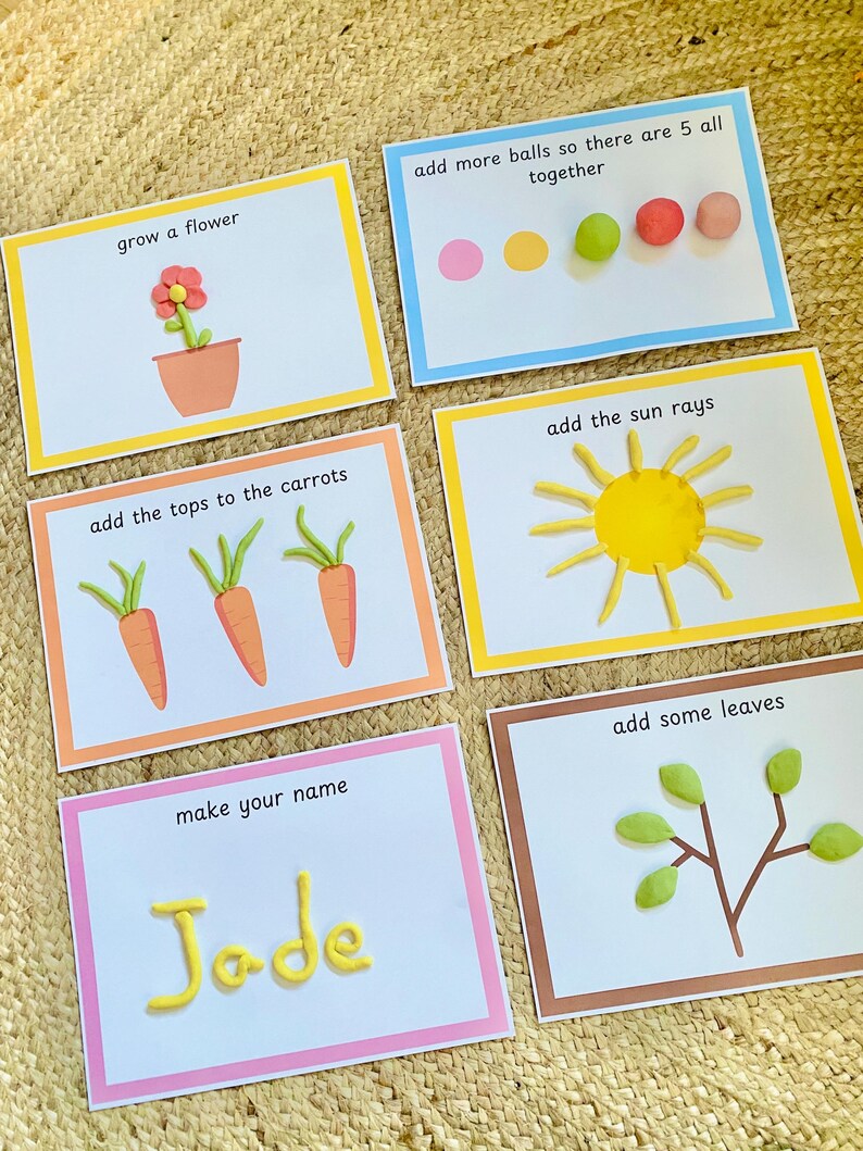 Play Dough Mats, 20x Printable Play Dough Mats, Home Education ...