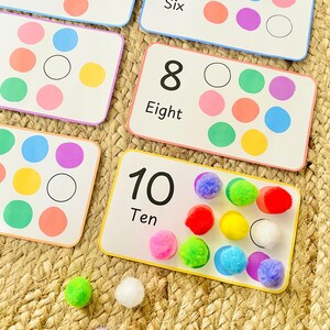 Count to 10 With Pom Poms, Counting & Colour Matching Activity, Pre ...