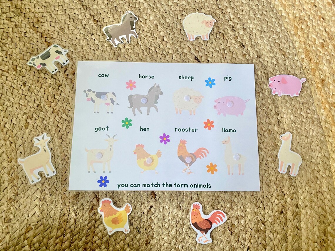 Farm Animal Matching Activity Printable | Toddler & Preschool Learning ...