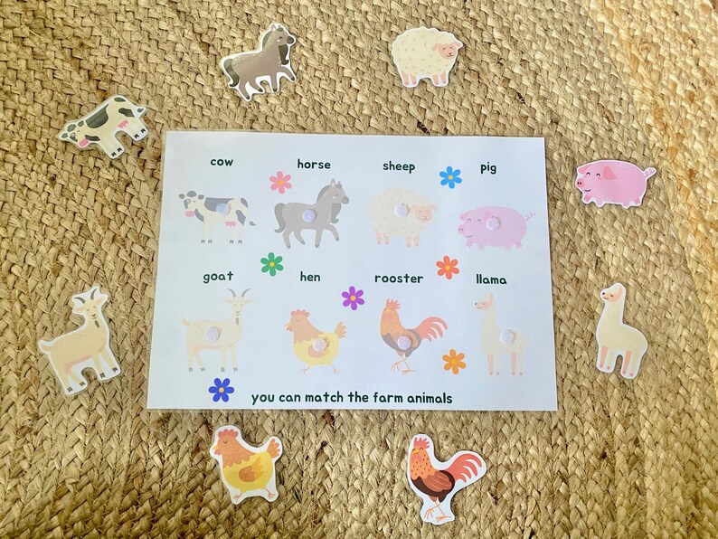 Farm Animal Matching Activity Printable | Toddler & Preschool Learning ...