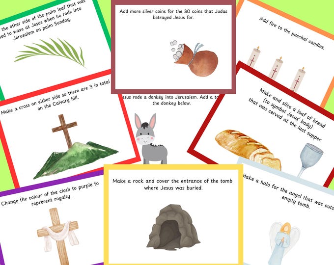 Easter Playdough Mats Printable | Holy Week | Palm Sunday | Maundy ...