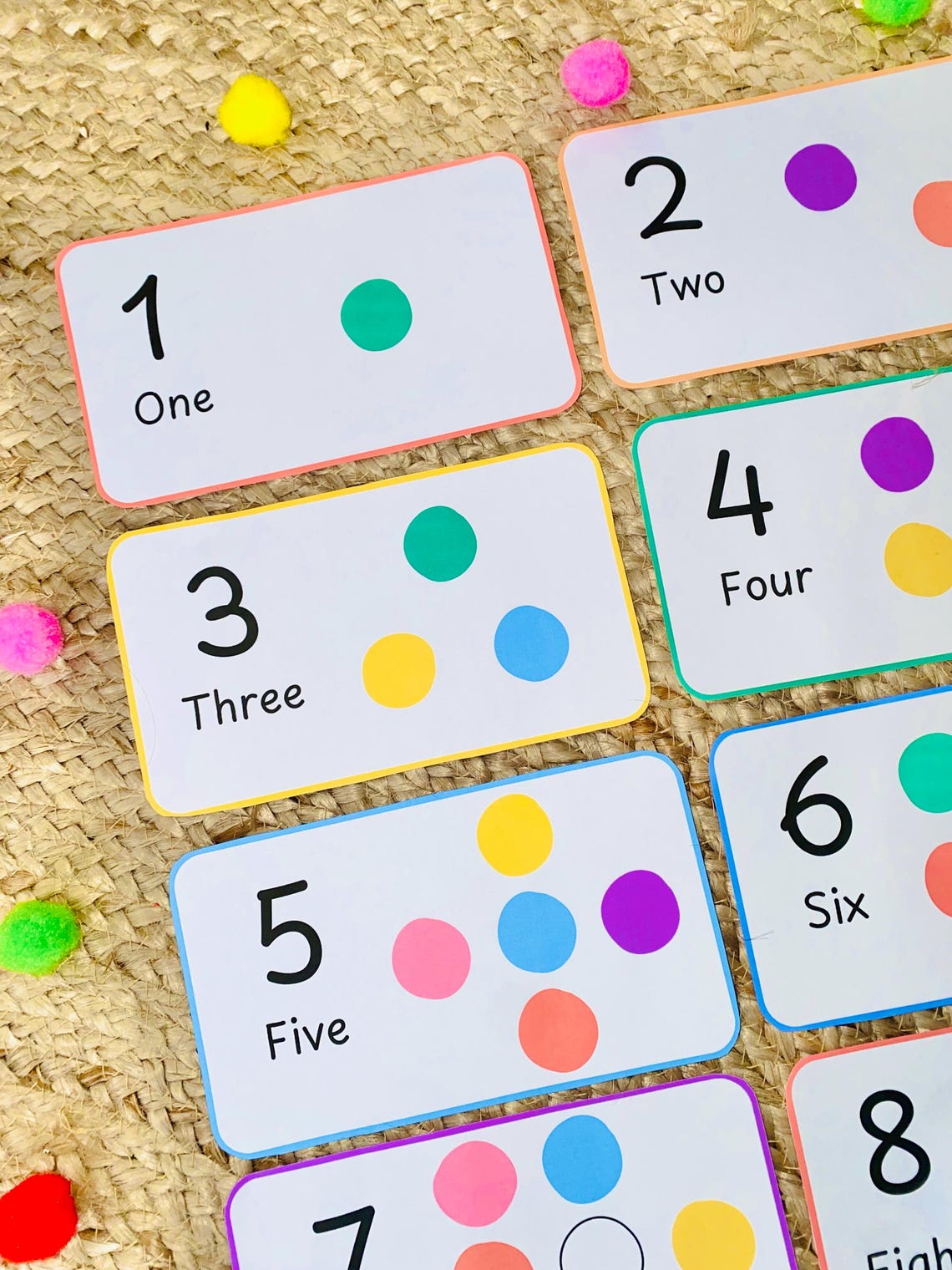 Count to 10 With Pom Poms, Counting & Colour Matching Activity, Pre ...