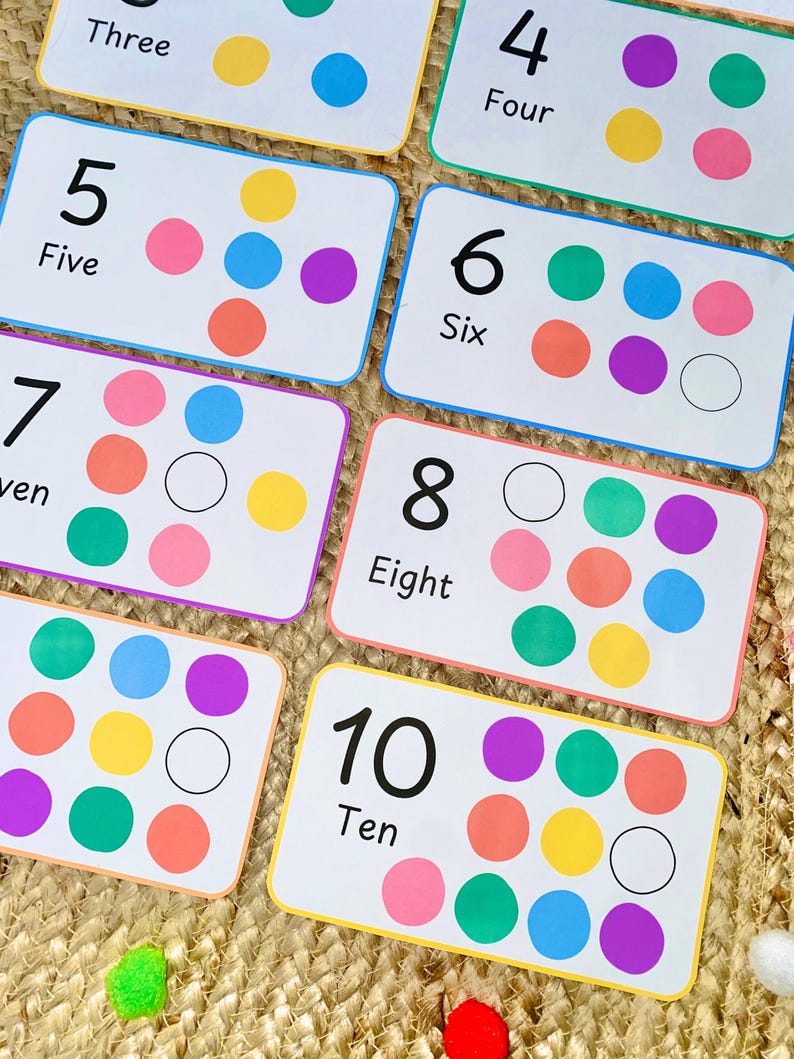 Count to 10 With Pom Poms, Counting & Colour Matching Activity, Pre ...
