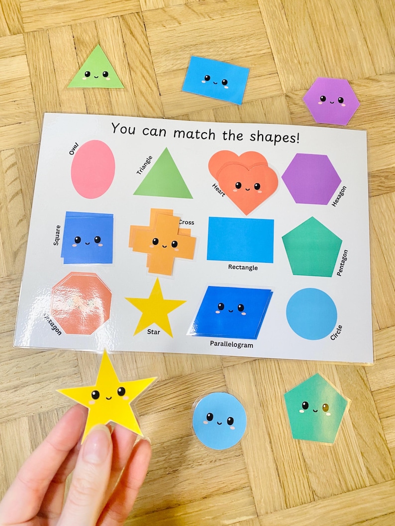Shape Matching Activity, Toddlers Printable Shape Matching, Preschool ...