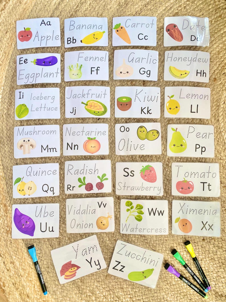 Alphabet Flash Cards,abc, A-Z Cards, Hand Writing Practice, Montessori ...