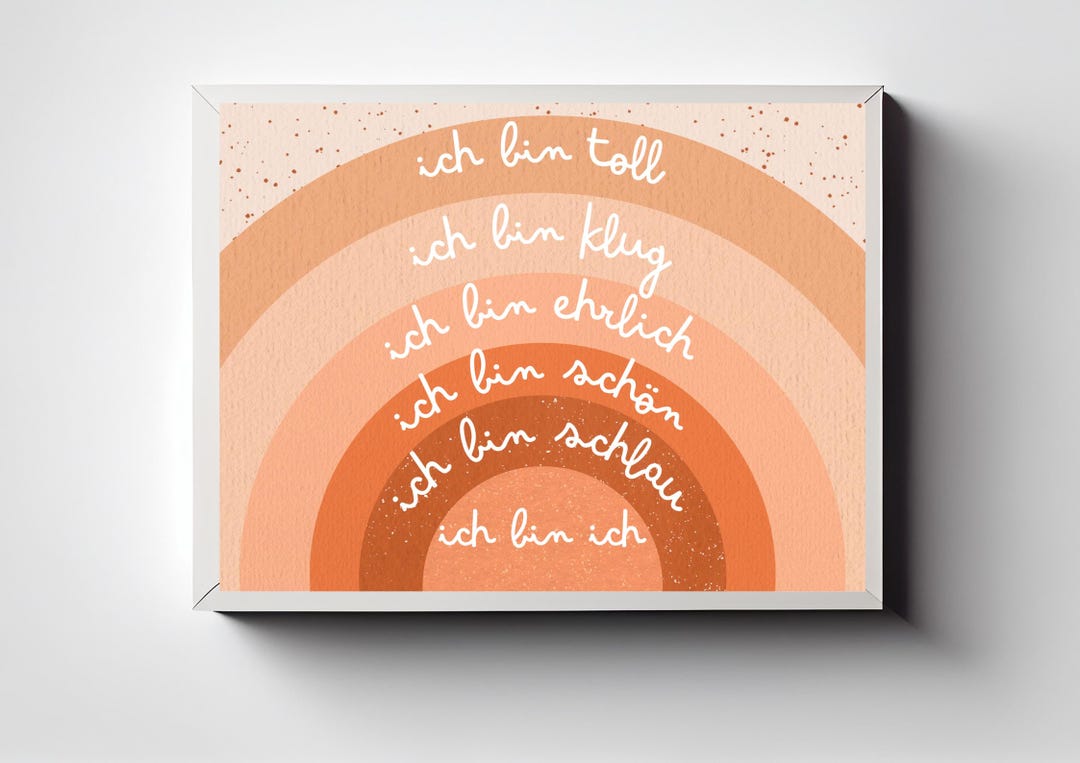 Motivational Poster for Children's Rooms – Affirmations in German ...