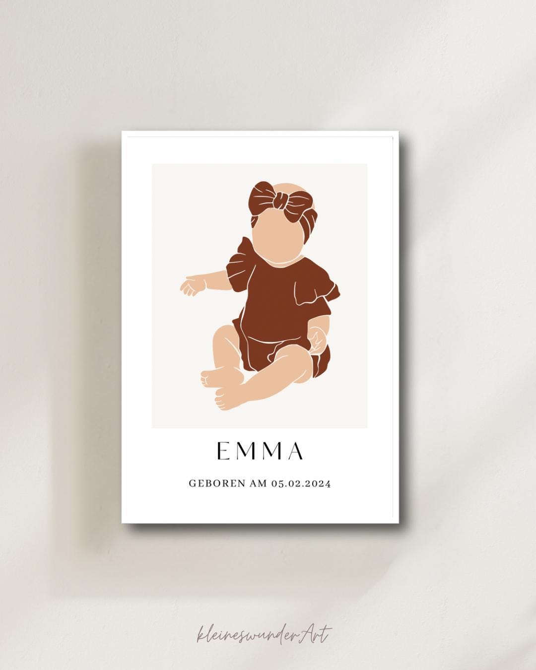 Personalized Birth Poster Girl – Baby Picture With Name & Date of Birth ...