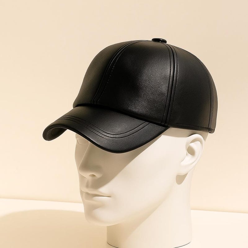 Leather Baseball Cap - Etsy