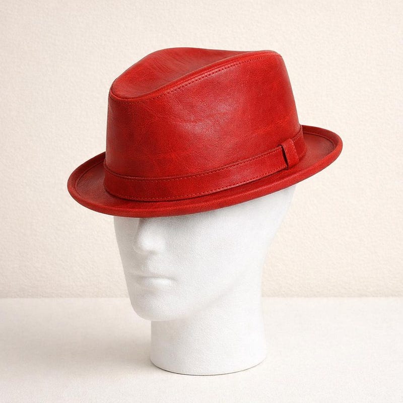 Red Fedora Hat - Etsy
