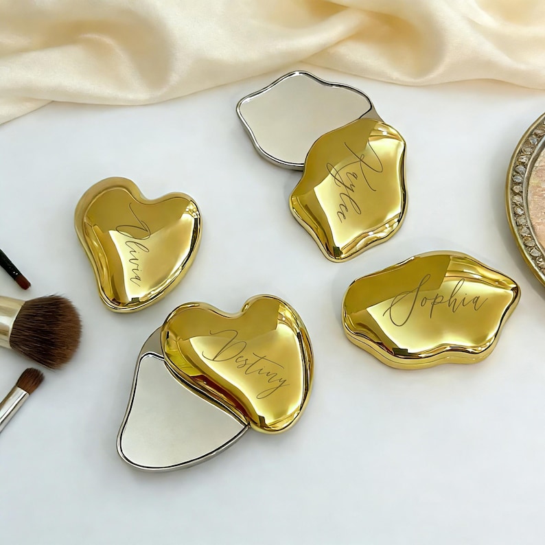 Personalized Cloud-shaped Compact Mirror, Custom Bridesmaid Gifts ...